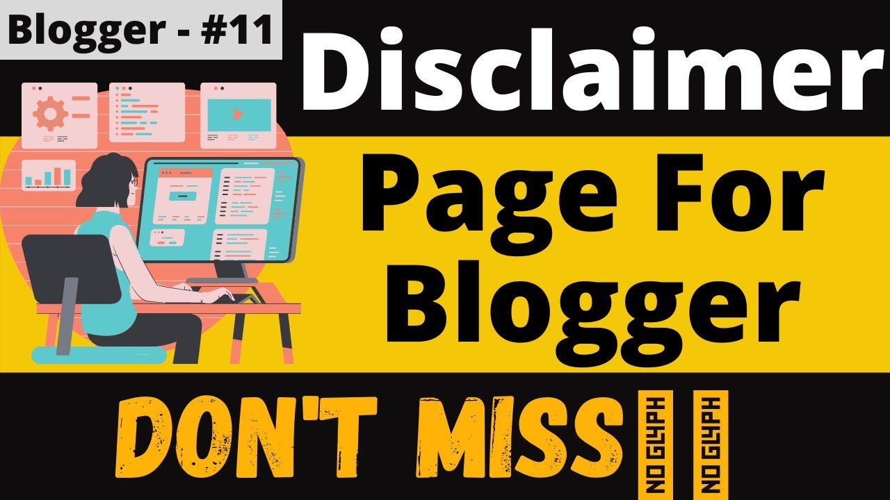 how to make disclaimer page in blogger [must watch], create disclaimer ...