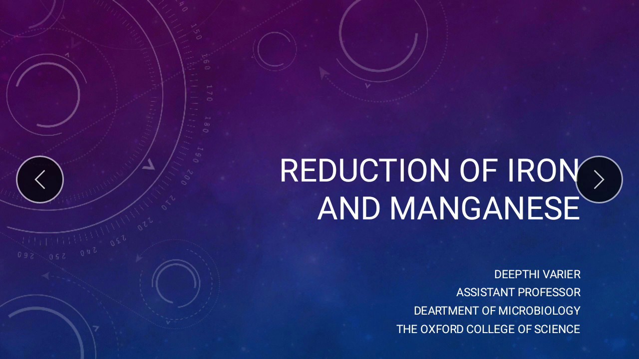 Diversity in Anoxic Environment | Iron and Manganese Reduction ...