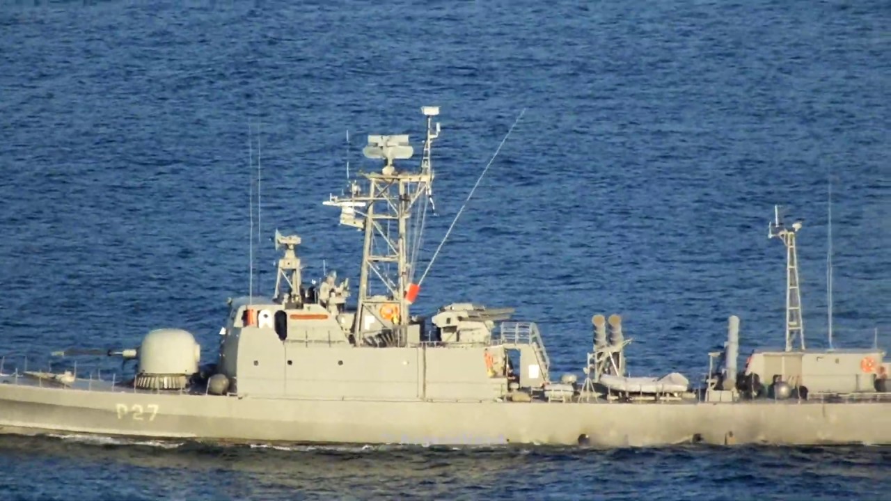 Hellenic Navy La Combattante IIIb class P 27 HS Xenos patrolling near ...