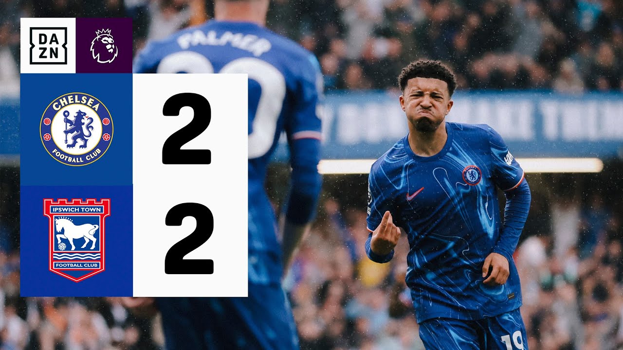 Chelsea vs Ipswich (2-2) | Resumen y goles | Highlights Premier League ...