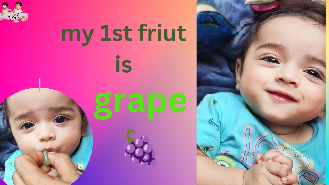 My 1st fruit is grape...🍇|Yummy yummy grapes for me|TNT twins ...