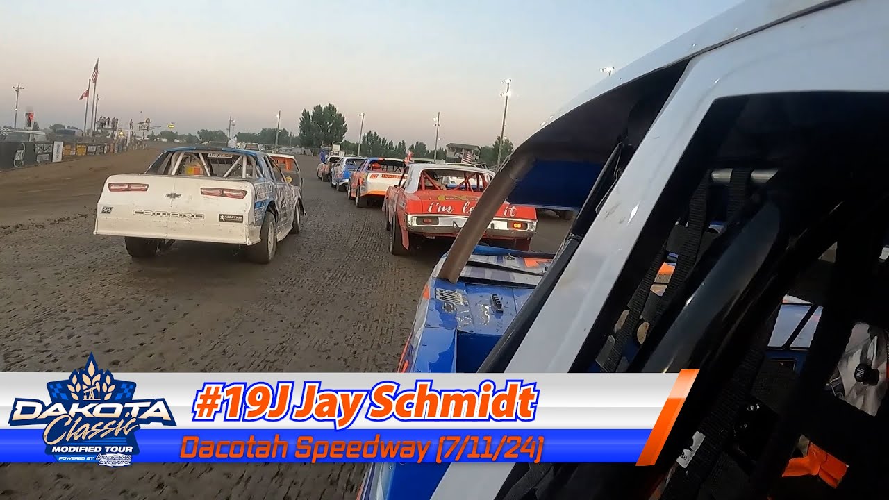#19J Jay Schmidt IMCA Stock Car On-Board @ Dacotah (7/11/24) - YouTube