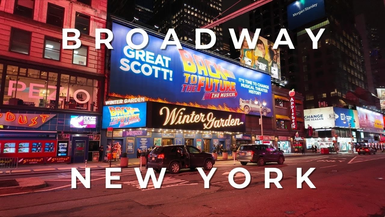 [4K] Broadway, Manhattan at Night: New York Walking Tour - YouTube