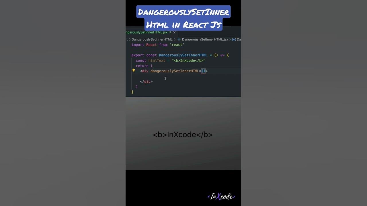 👹dangerouslysetinnerhtml In Reactjs ⚛ Reactjs Ytshorts Html Reels Viral Coding Shorts 3888