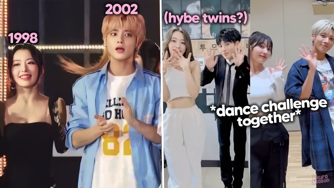 Sakura & TXT Taehyun being 'hybe twins' (cute similarities and interactions) - YouTube