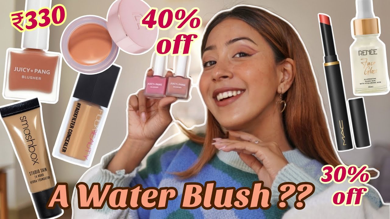 Trying Korean Water Blush 😲 for ₹300 ?? Nykaa Pink Friday Sale Haul Try ...
