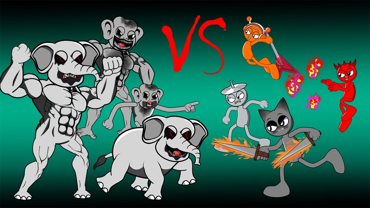 Incredibox Sprunki VS Elephant & Monkey | Cartoon Animation - YouTube