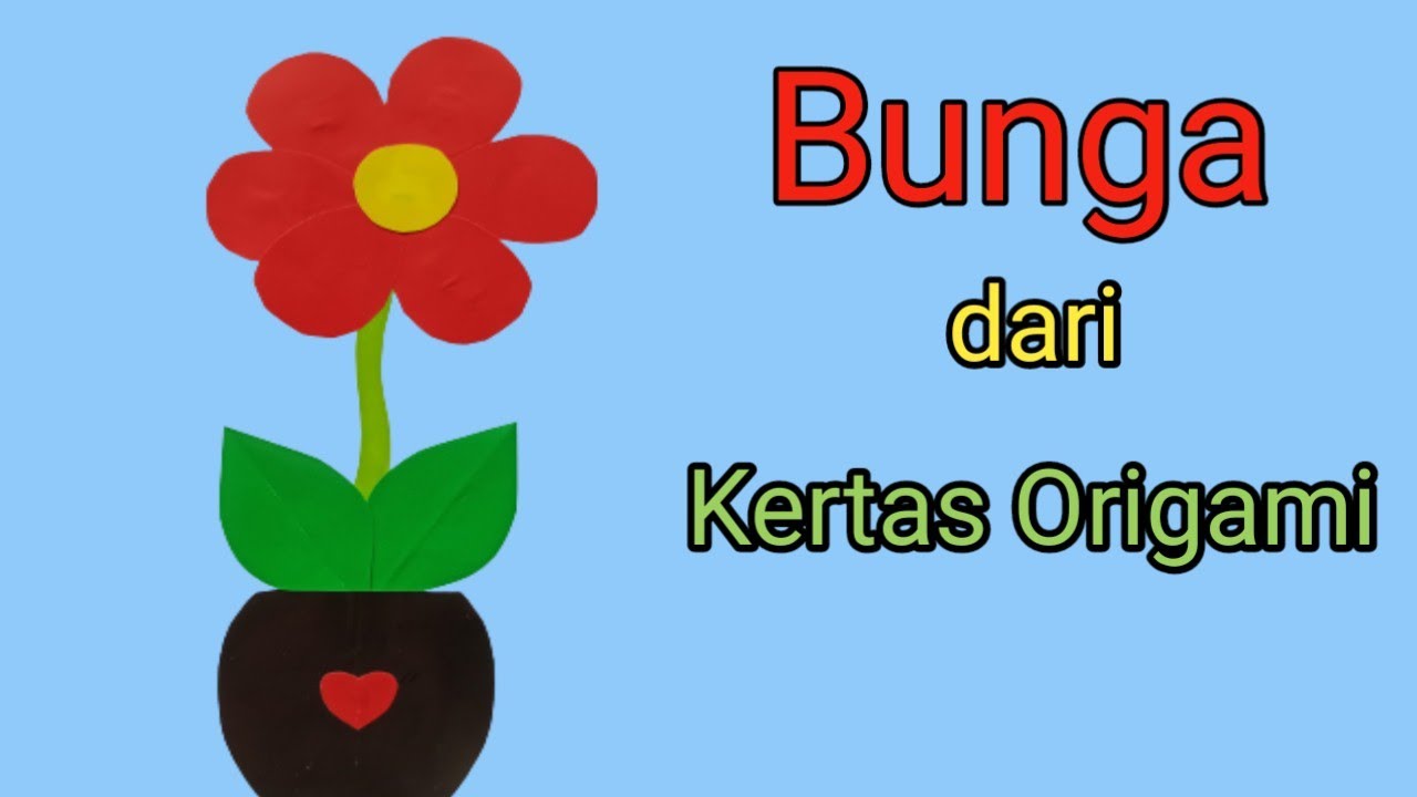 Kolase Bunga Cantik Dari Kertas Origami - YouTube