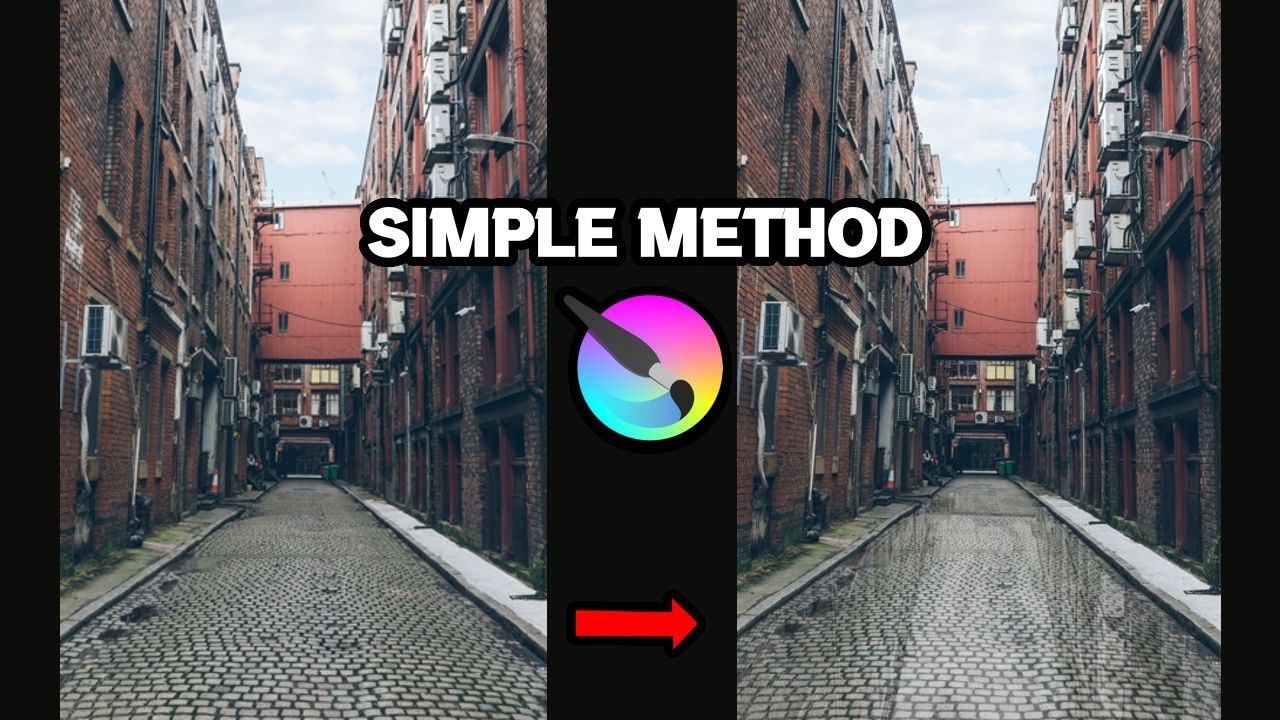 Simply create puddles | water reflection in KRITA - YouTube