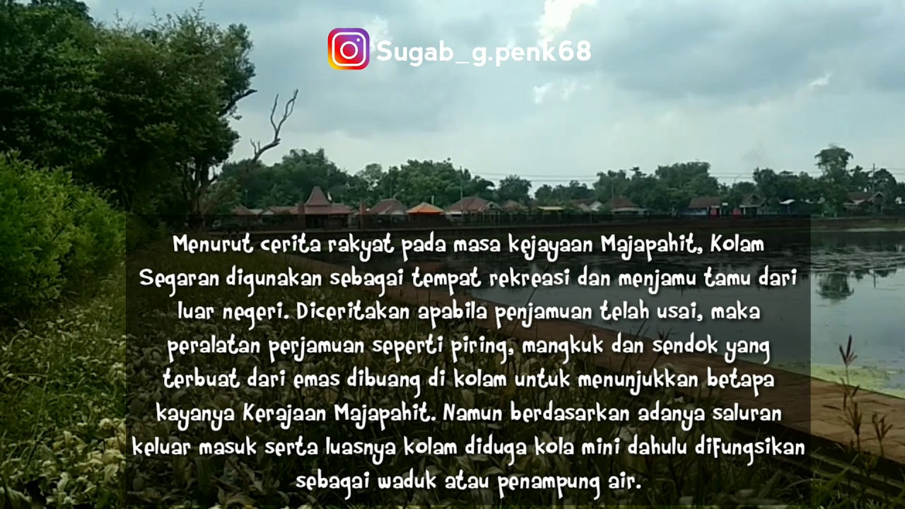 Sejarah Kolam segaran .. || situs peninggalan kerajaan majapahit ...