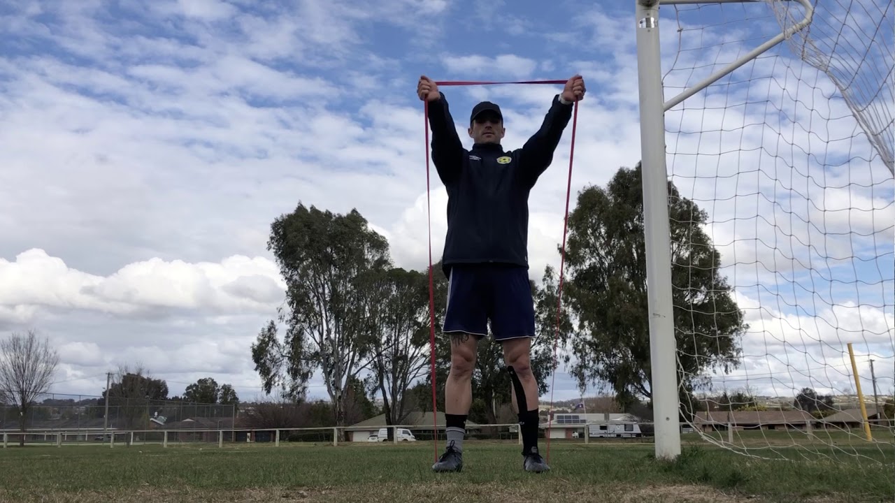 Resistance Band Front Raises - YouTube