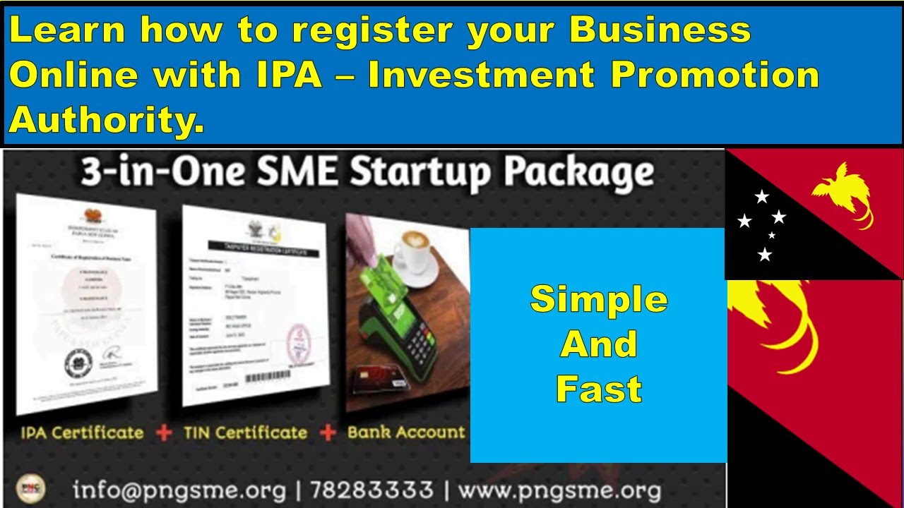 Learn how to register business online with IPA - YouTube