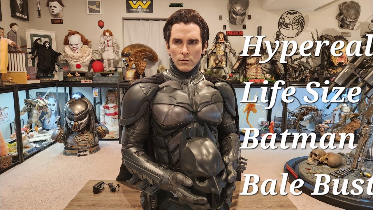 Infinity Studios: Dark Knight Rises Batman Bale Life Size Bust Unboxing - YouTube