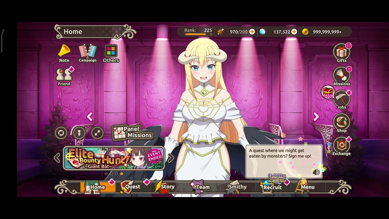 Konosuba! Fantastic Days - Home Screen - Darkness (Expectant Gaze ...