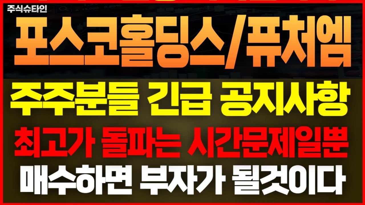 포스코홀딩스 포스코퓨처엠 최고가 돌파는 시간문제일뿐 매수하면 부자가 될 것이다 역대급 매출과 영업이익으로 외국인 기관이