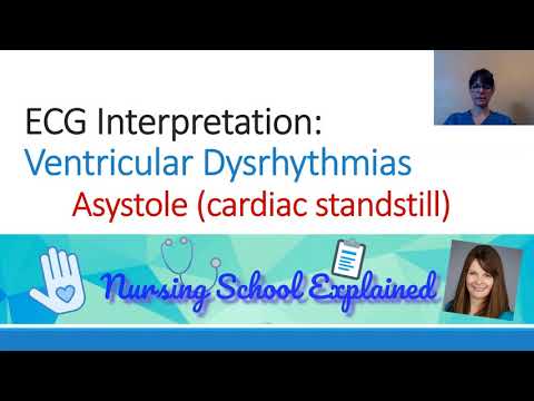 Asystole (aka ventricular standstill) - YouTube