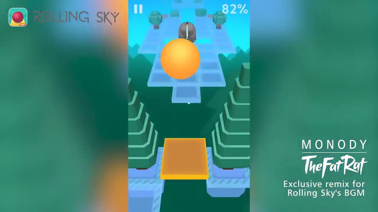 롤링스카이 보너스 2단계 모노디 100% 클리어 (Rolling Sky Bonus Level 2 Monody 100% Clear ...