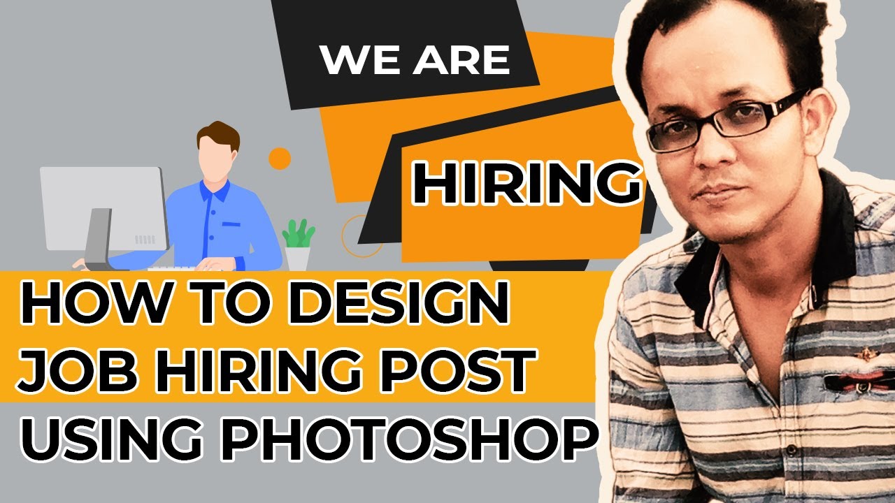 How To Design Job Hiring Post using Photoshop | We are hiring creative ...