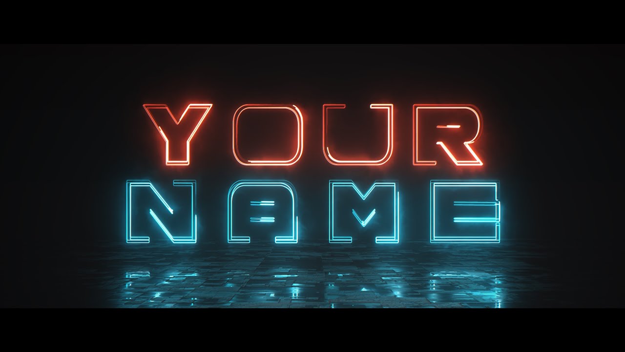 Neon Titles Reveal After Effects Intro Template #279 Animation Free ...