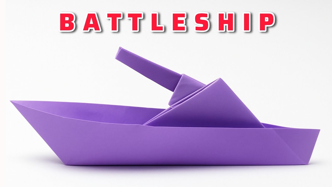 Origami Kapal Perang - Origami Battleship - Paper Craft - YouTube