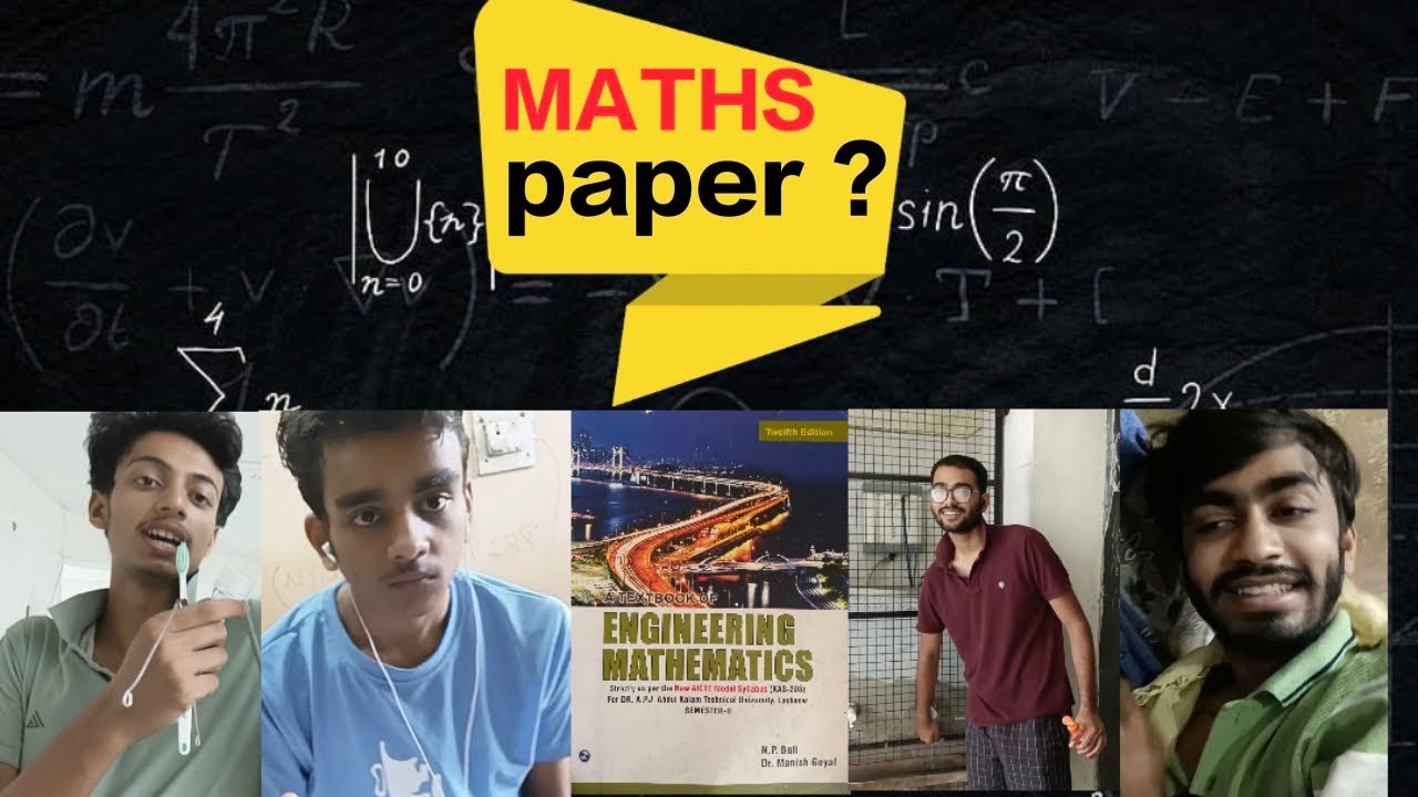 kasa gya maths ka paper ? semester exam. #iet #students #1st # ...