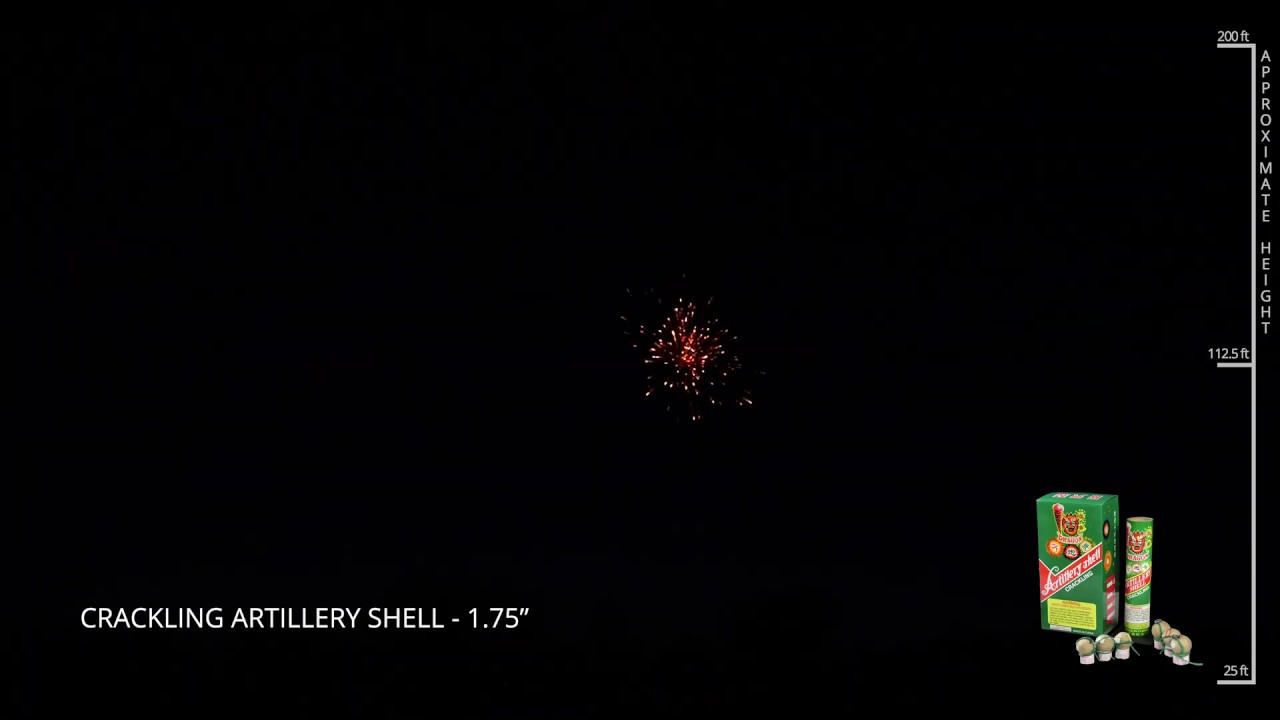 Crackling Artillery Shell - 1.75 inch Ball Shell - YouTube