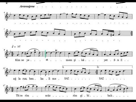 Kimseye Etmem Şikâyet (1) Nota Eşliğinde Karaoke (Karar: Bolahenk Neyi - Yerinden -D)