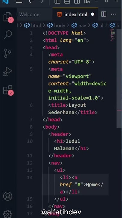 Membuat Layout Sederhana dengan HTML - YouTube