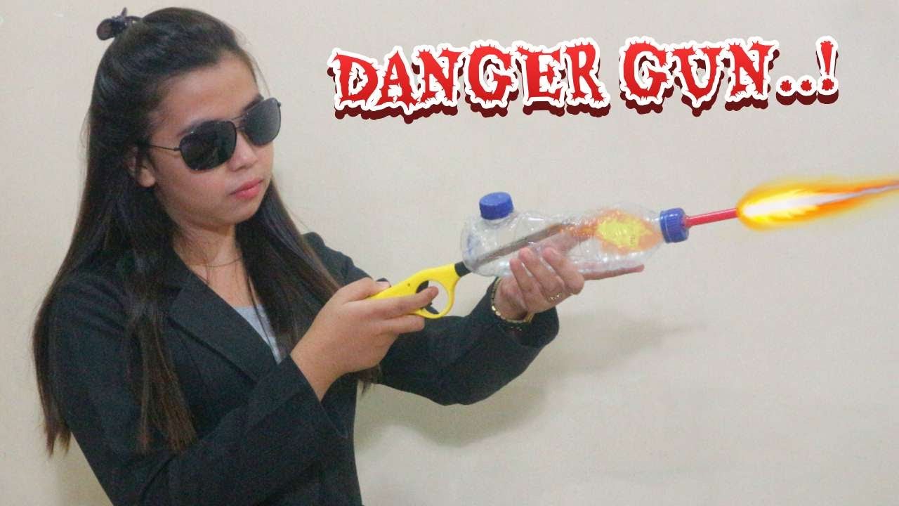 How to make a GUN - POWERFUL - craft bottle plastic - Cara Membuat ...