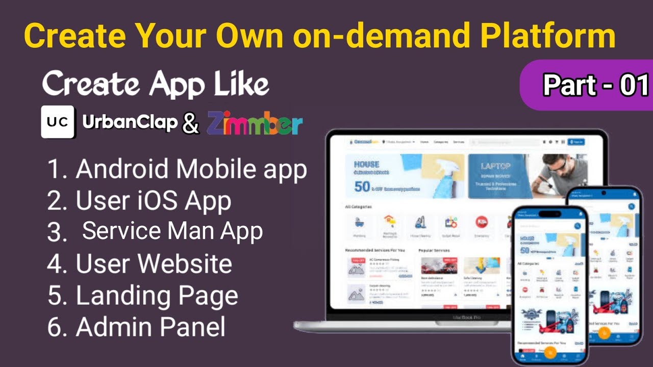 How to Create a on-demand service platform like Zimmber, UrbanClap |How ...