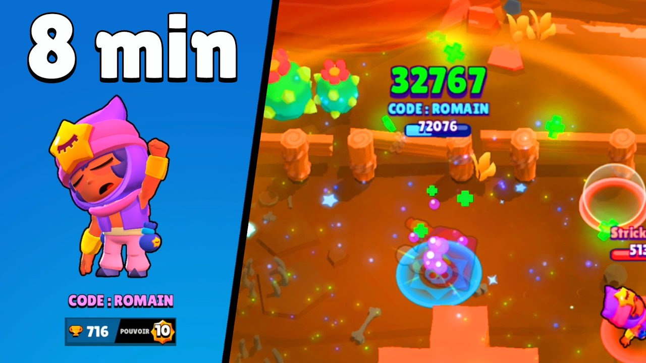 NOUVEAU RECORD du MONDE BRAWL STARS : 8 MINUTES en COMBAT DE GEANT avec ...