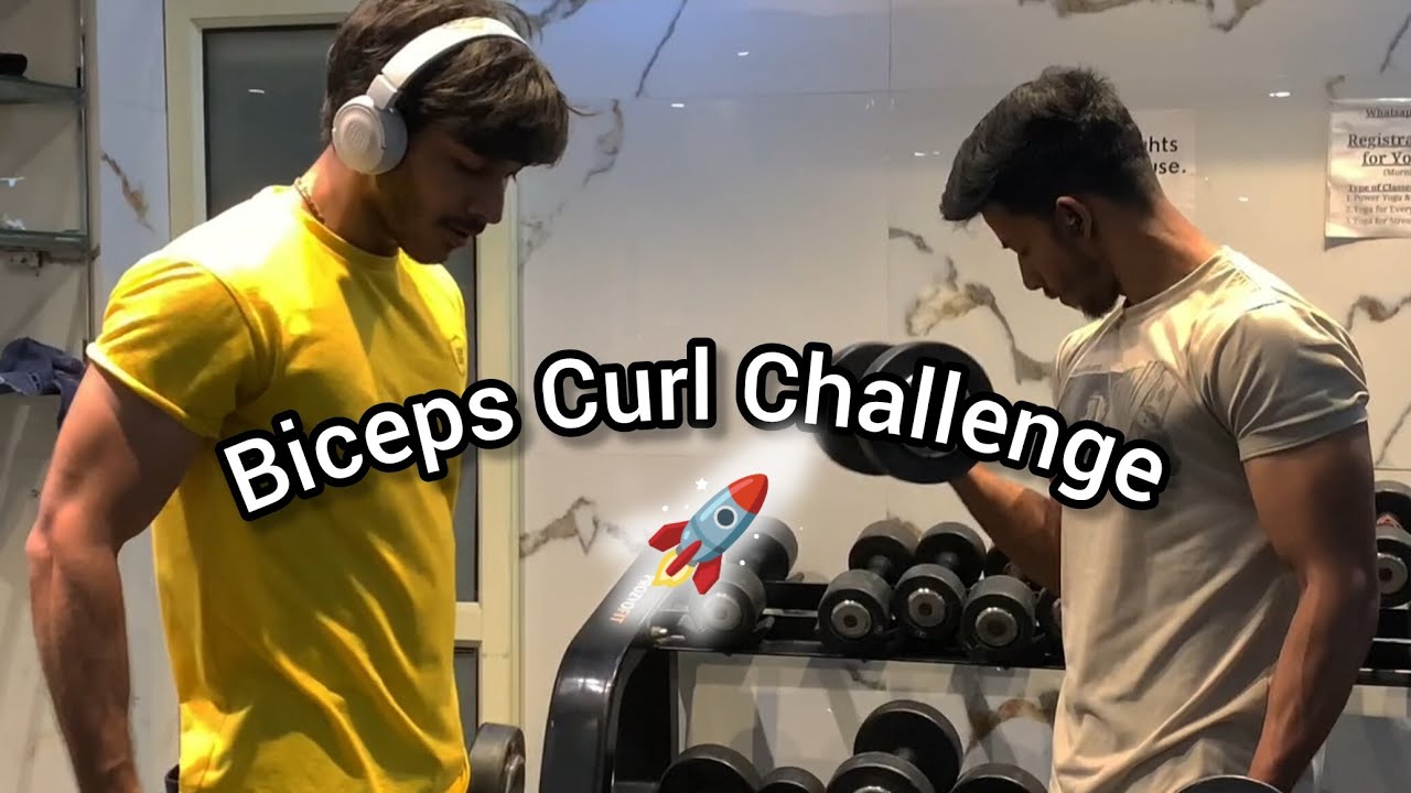 Biceps curl challenge goes crazy 😨😱 | 10KG to 35KG | Try this - YouTube