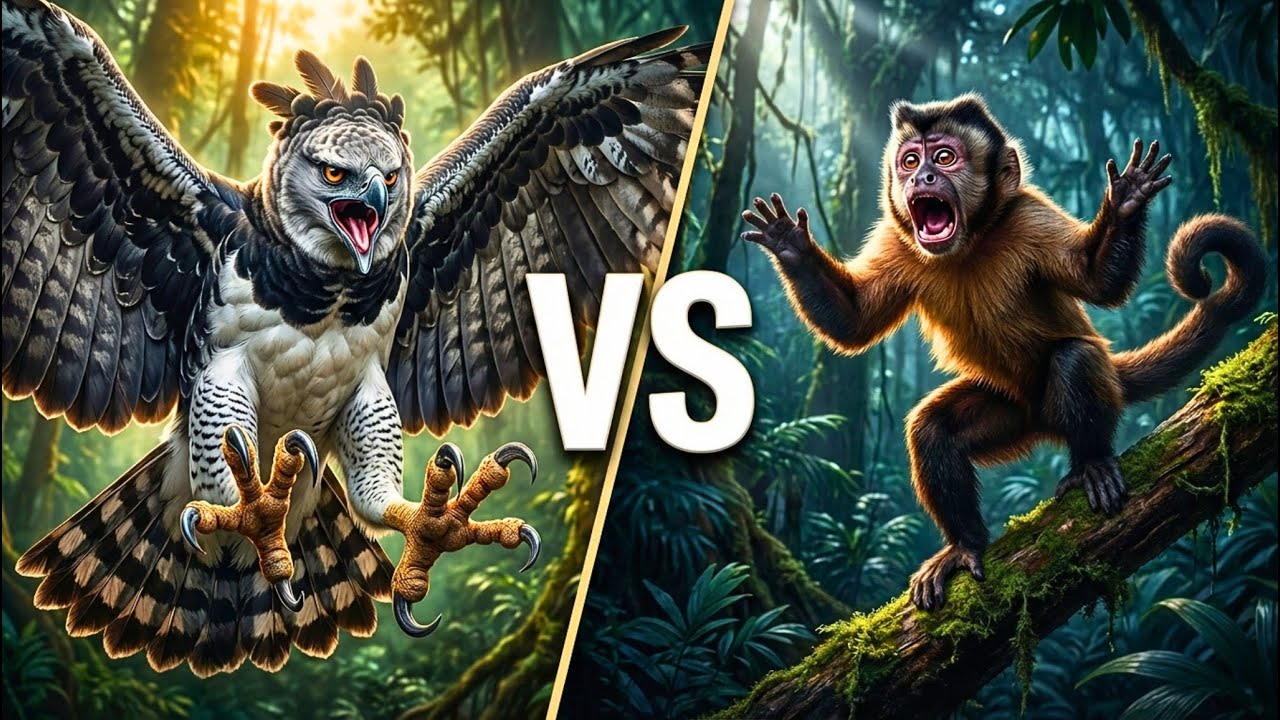 Amazon's Apex Predator: How Harpy Eagles Hunt Monkeys in the Canopy ...