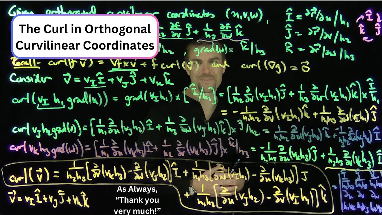 The Curl in Orthogonal Curvilinear Coordinates - YouTube