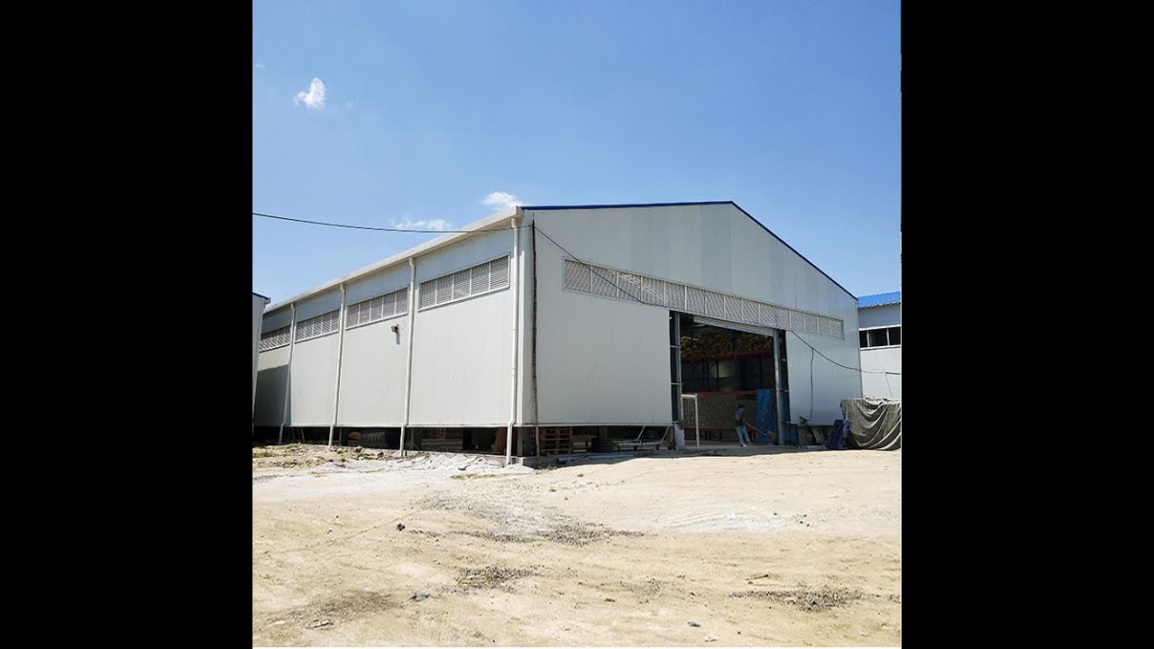 Philippines Steel Warehouse 20m x 80m x 7m - YouTube