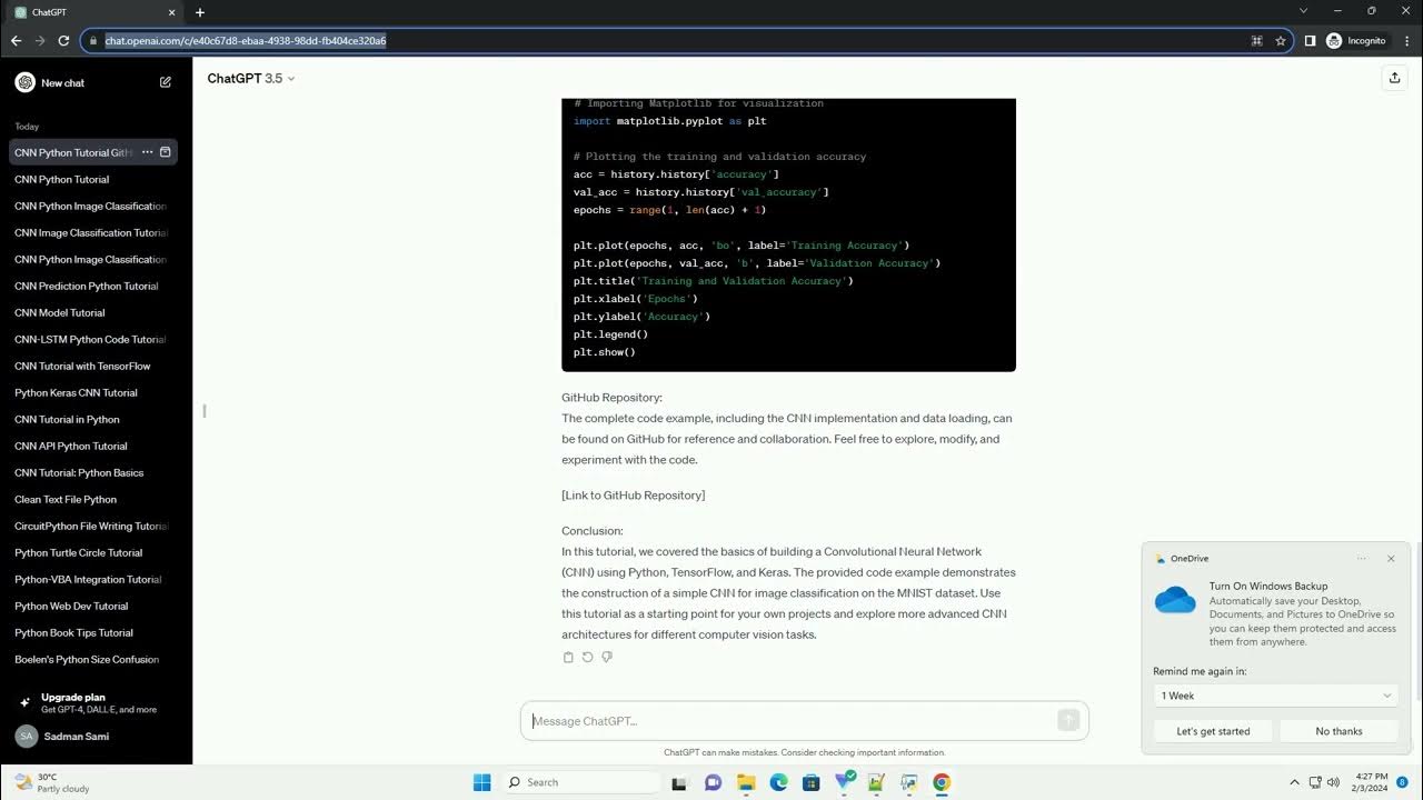 cnn python code github - YouTube