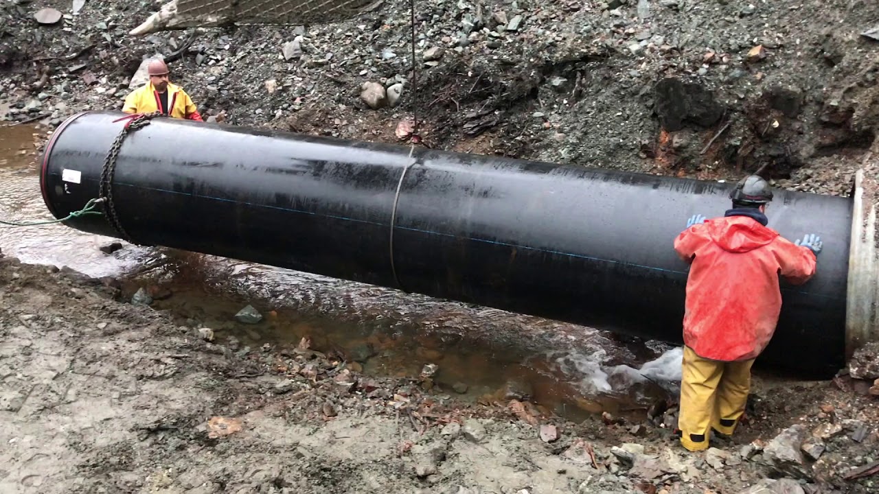 Bullnose on 48 inch Snap-Tite HDPE liner - YouTube