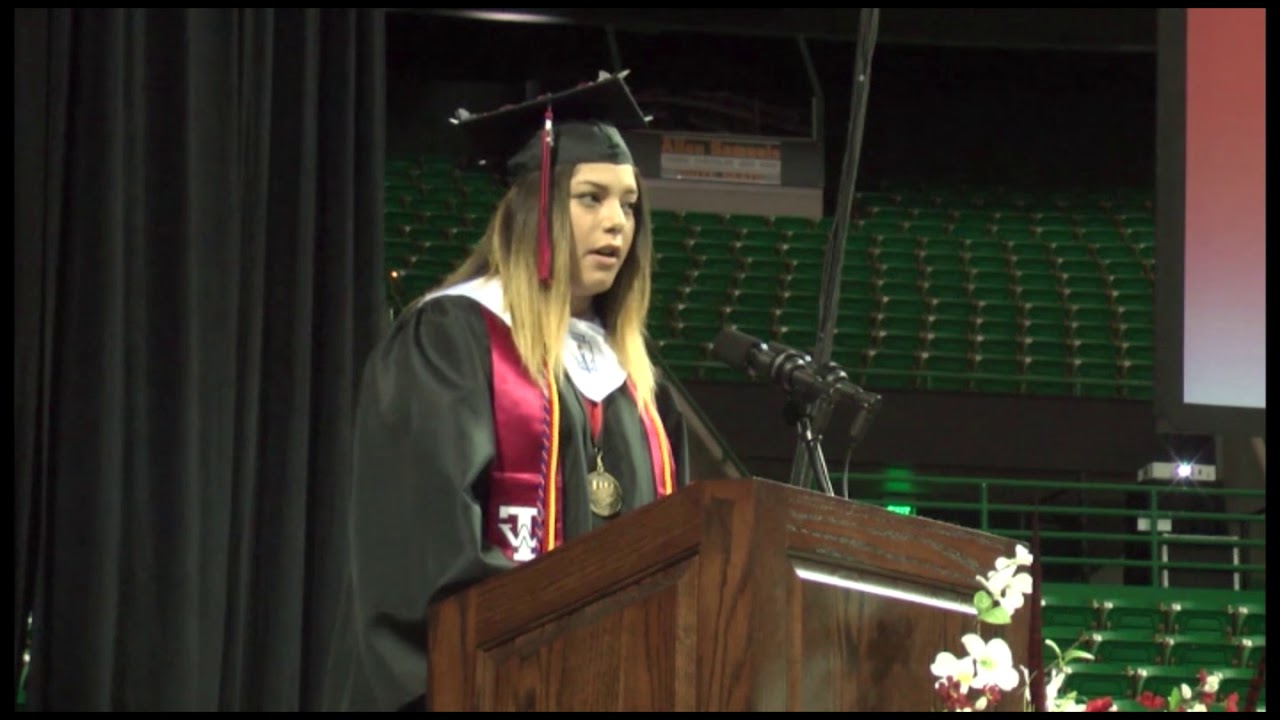 2018 Tori's High School Graduation Moments Salutatorian - YouTube