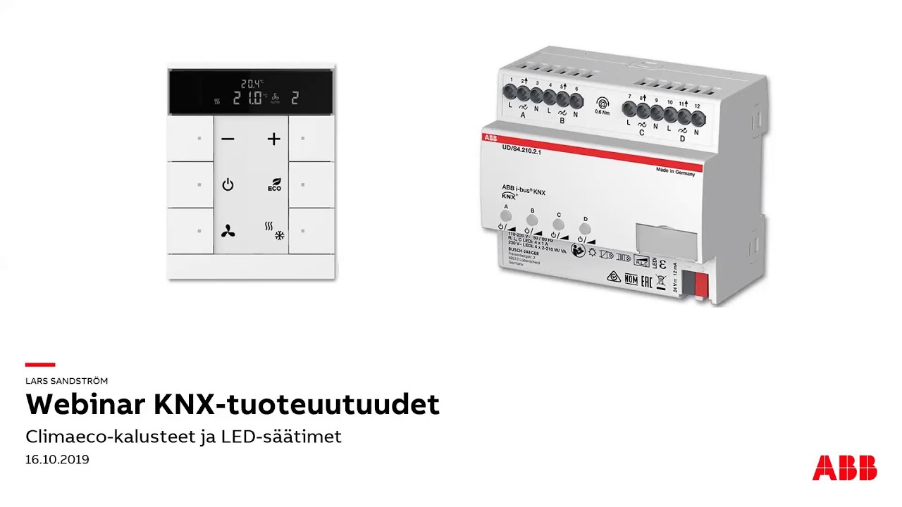 Webinaaritallenne: ABB Tenton® -kalusteet ja LED-valonsäätimet - YouTube