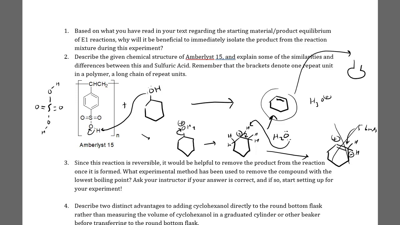 Formation of Cyclohexene Introduction - YouTube