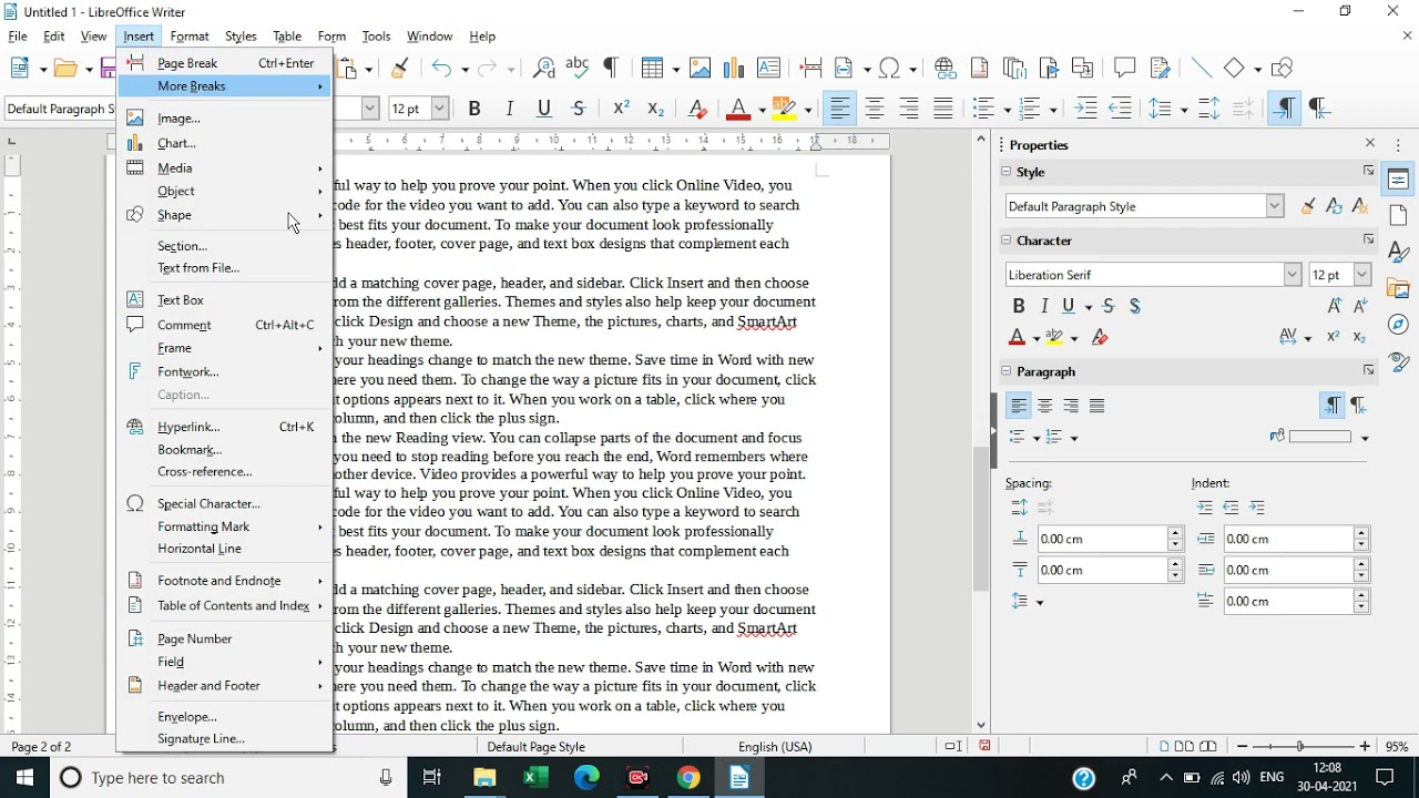 Page Break LibreOffice Writer Domestic Data Entry Operator YouTube Page Break LibreOffice Writer Domestic Data Entry Operator YouTube