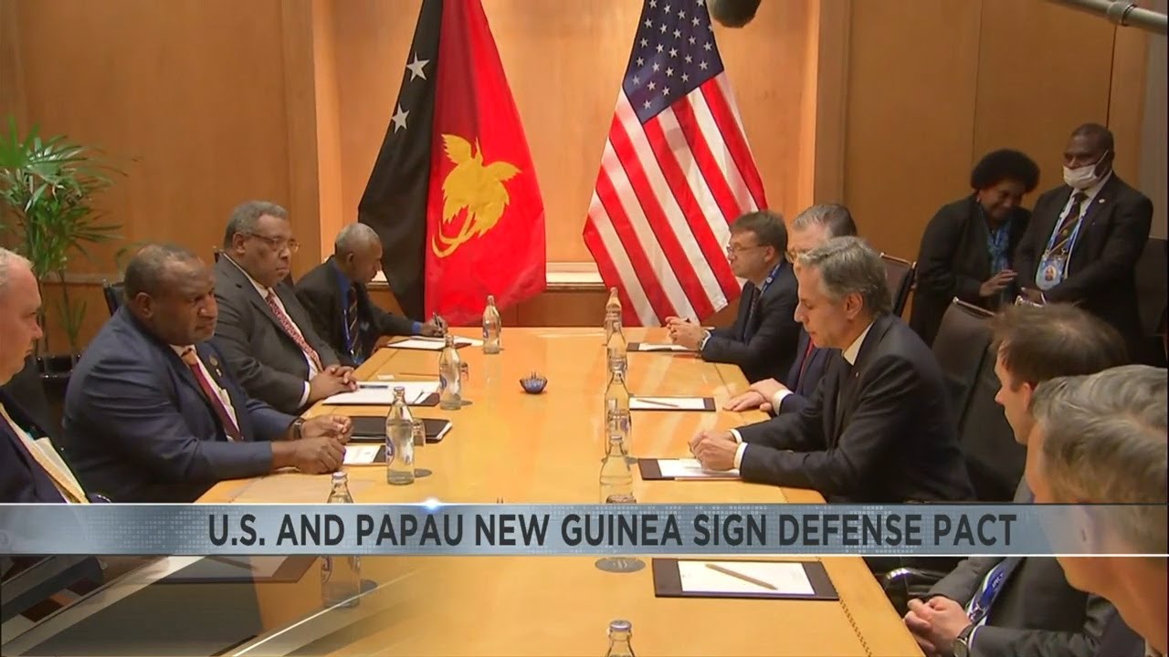 U.S. and Papau New Guinea sign defense pact - YouTube