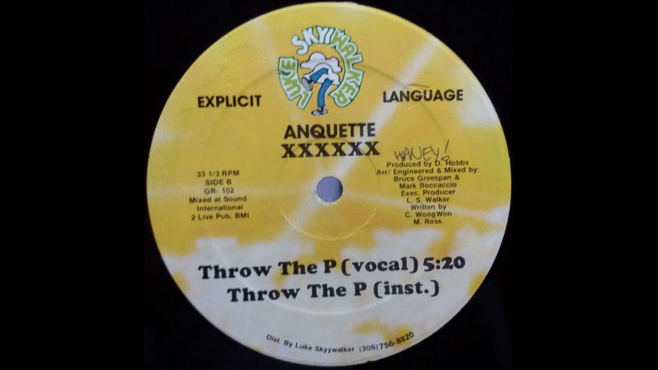 Anquette -Throw The P (Instrumental) (1986) - YouTube