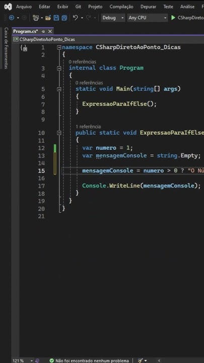 ️ Simplificando o If e Else #csharp #programacao #condicional #ifelse #operadorternario #dica ...