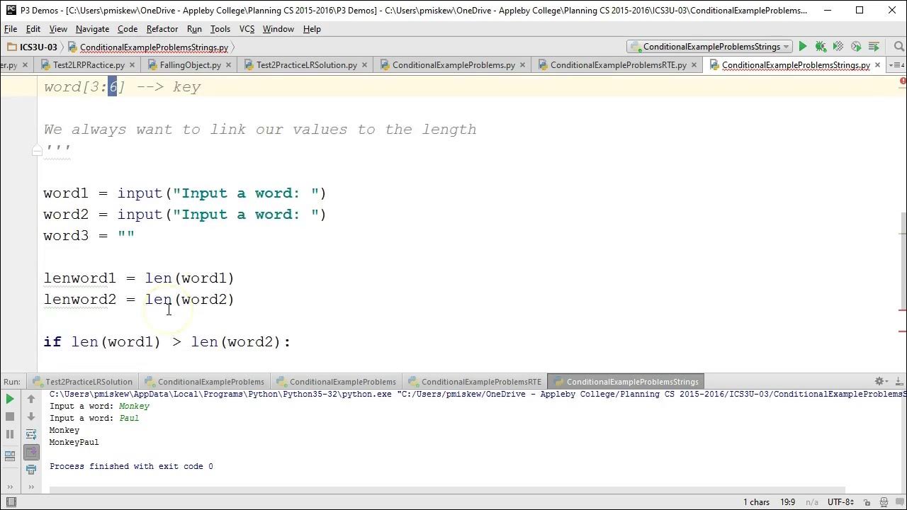 The Basics: Python 3 - Conditional Statements and Strings - YouTube