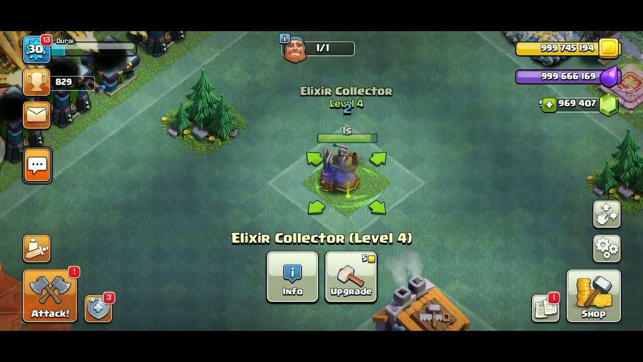 Elixir Collector Level 1 To max Level|clash of clans - YouTube
