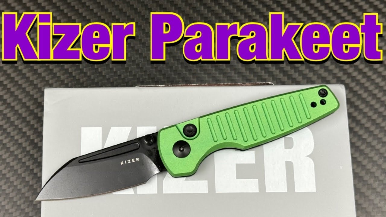 Kizer Parakeet Button/liner lock system ! Check out the disassembly ...