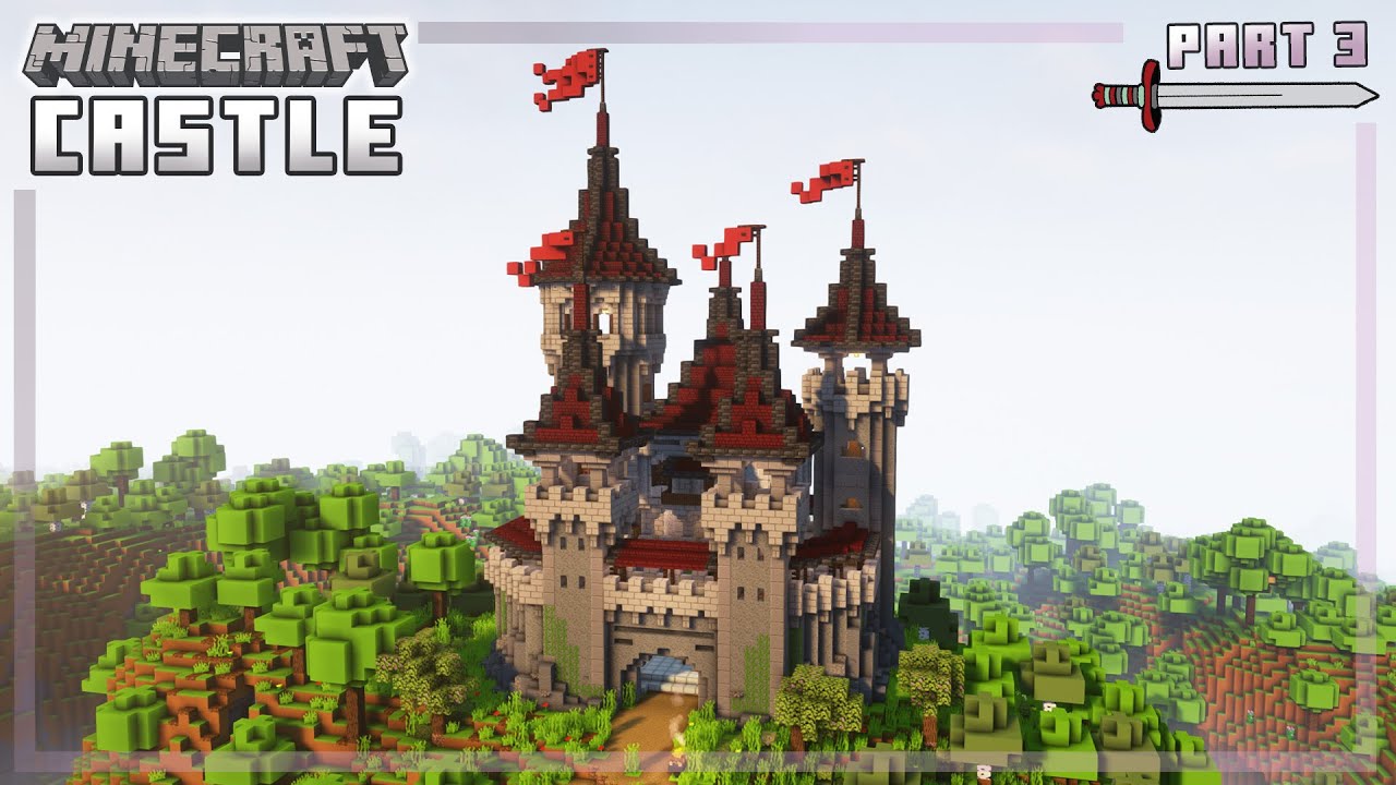Minecraft: How to Build a Medieval Castle - [Tutorial 3/4] - YouTube