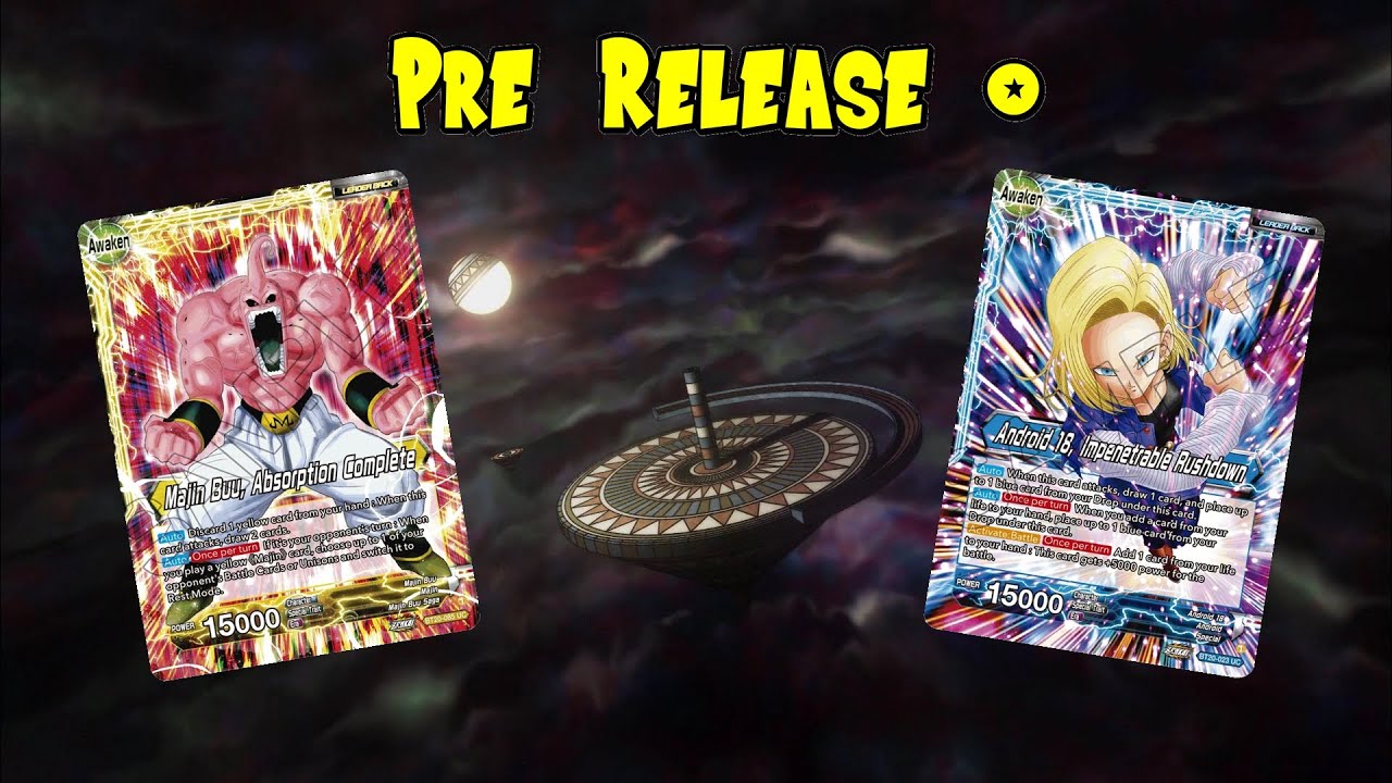 Bo1 Pre Release BT20 Majin Buu vs Android 18 Dragon Ball Super Card ...
