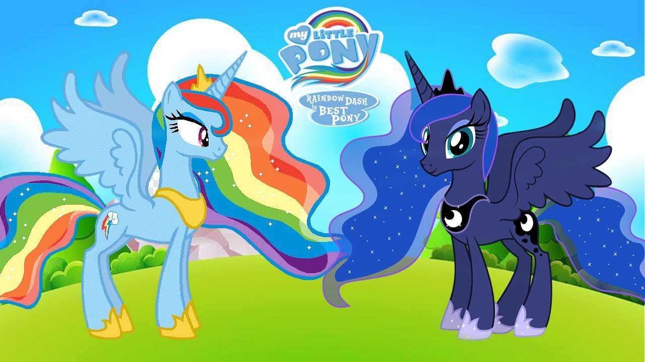 🦄 My Little Pony Transforms - Color Swap Rainbow Dash Princess Luna MLP ...